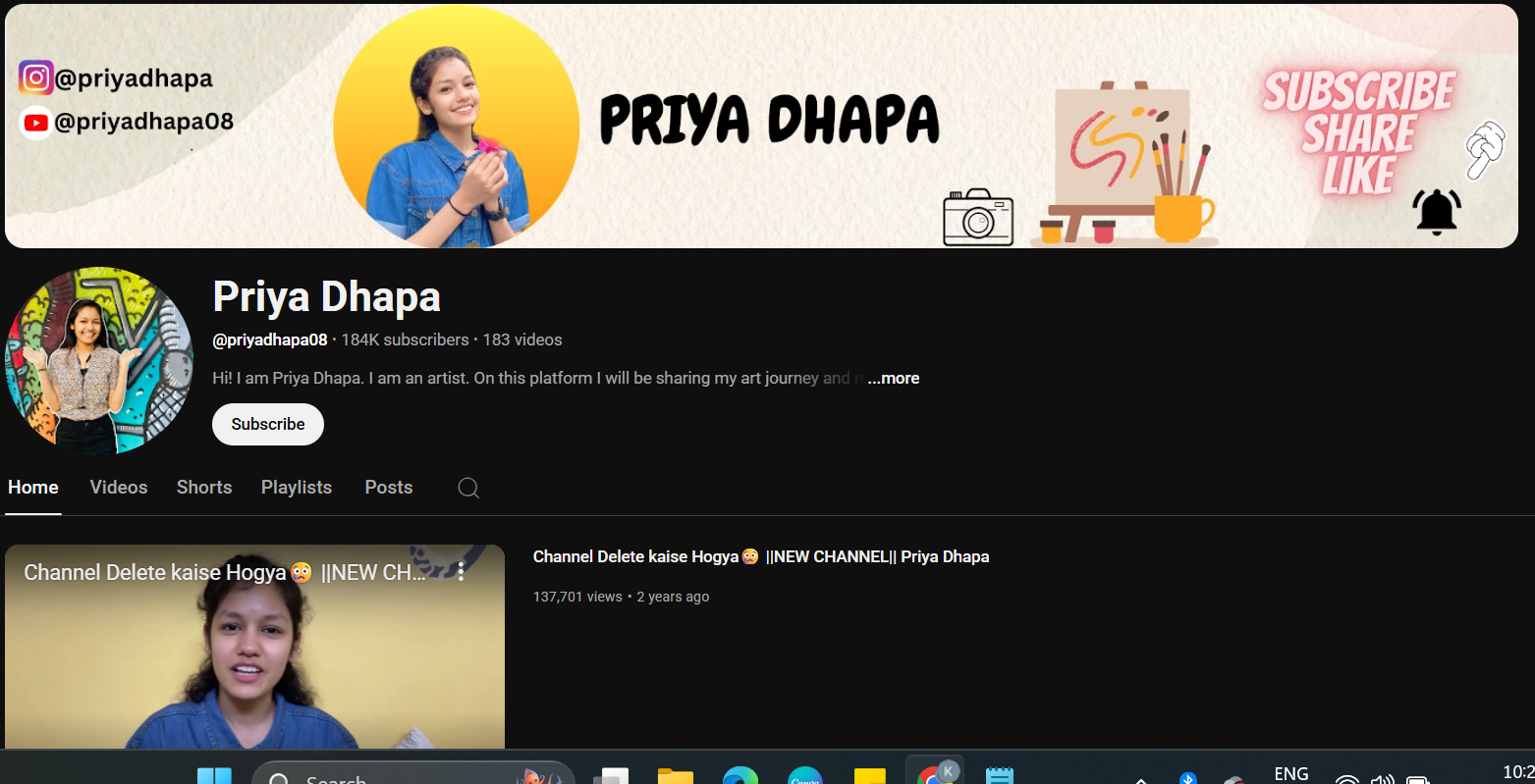 Priya Dhapa biography Age Affair : एक आर्टिस्ट से यूट्यूबर तक का सफर ...